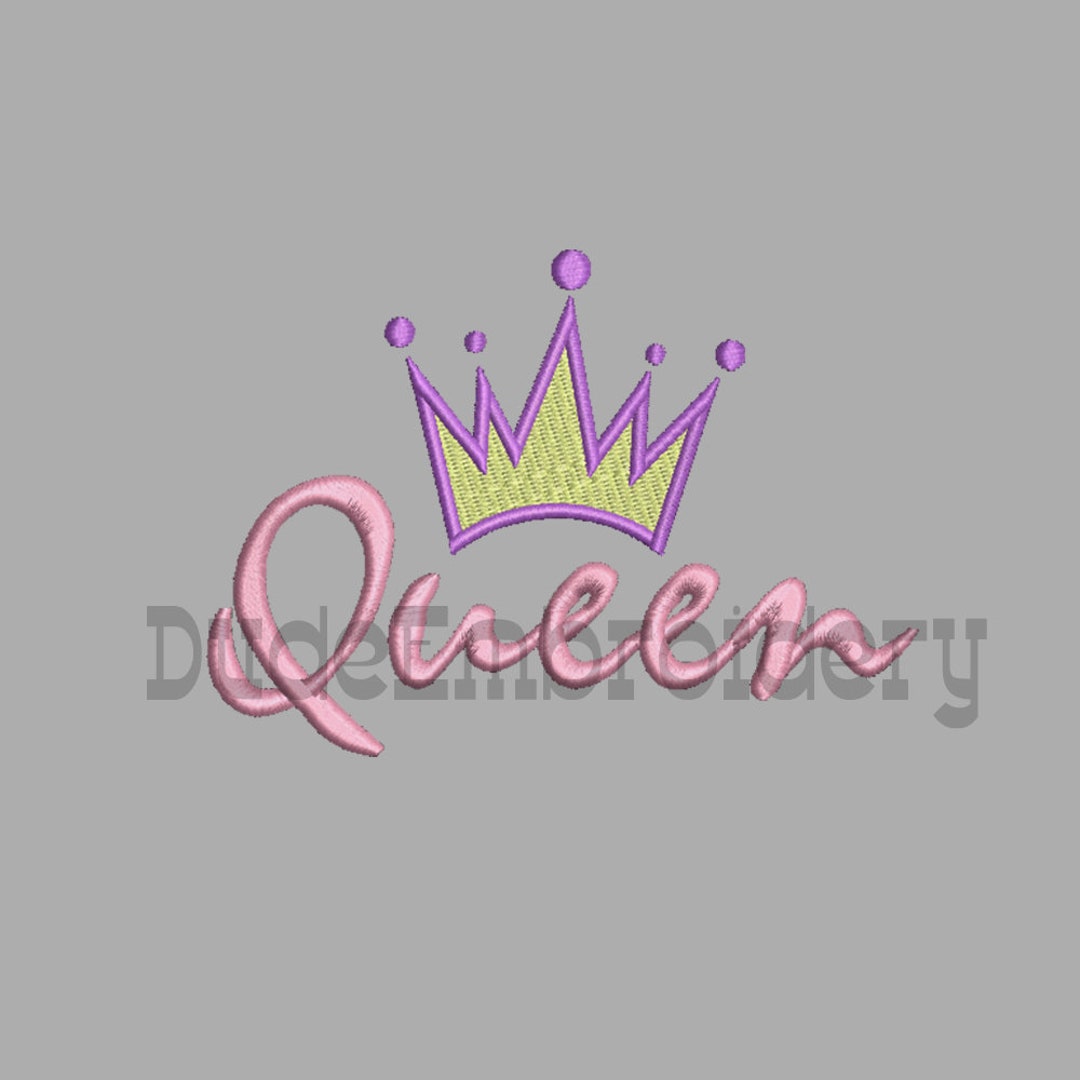 Queen Embroidery Designs 7 Size Instant Download 8 Formats Machine ...