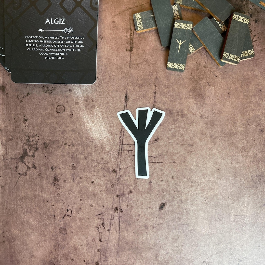 ALGIZ Rune Sticker Elder Futhark for Elk - Etsy
