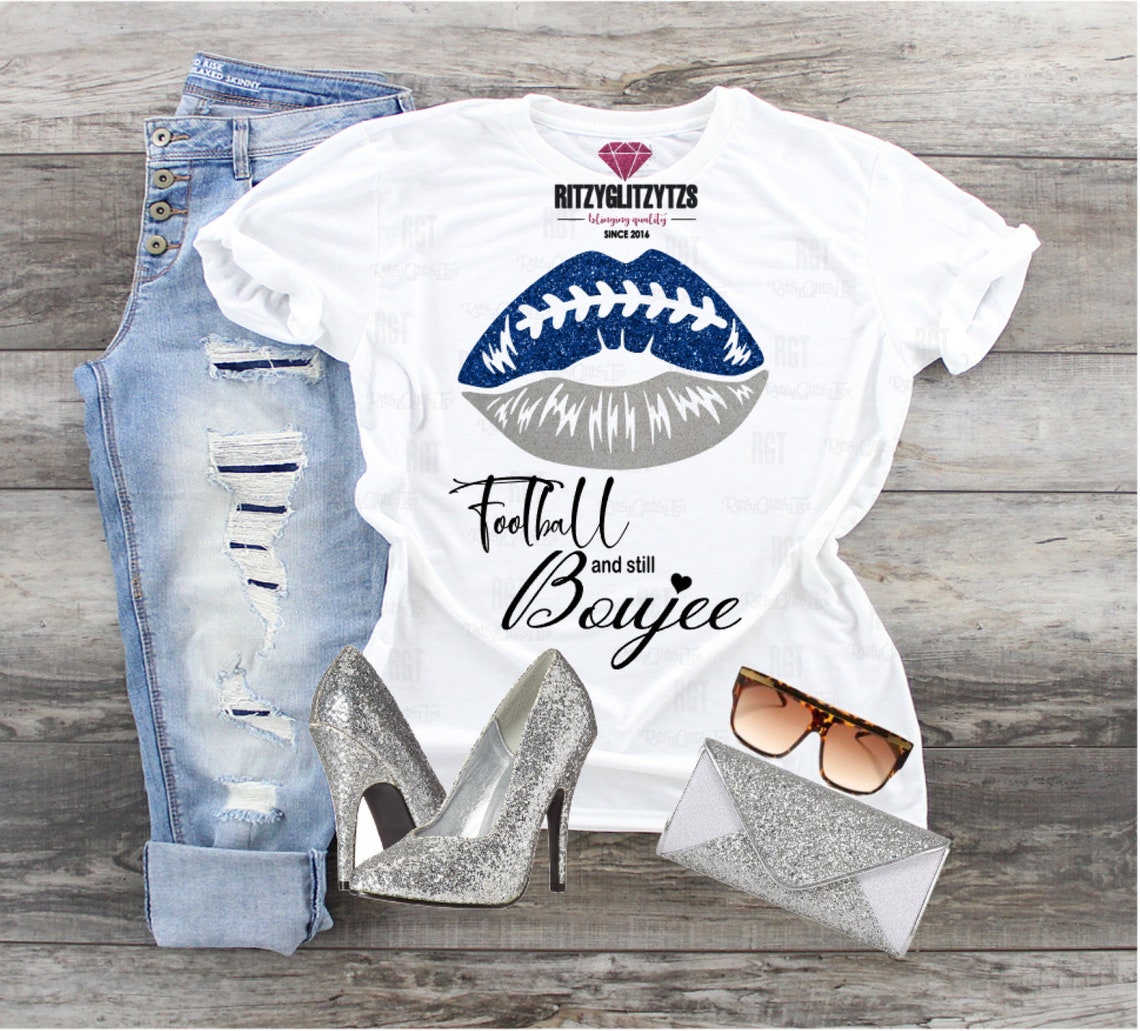 Football Diva Shirt: Boujee Lips, Football MOM, 100% Cotton - Etsy