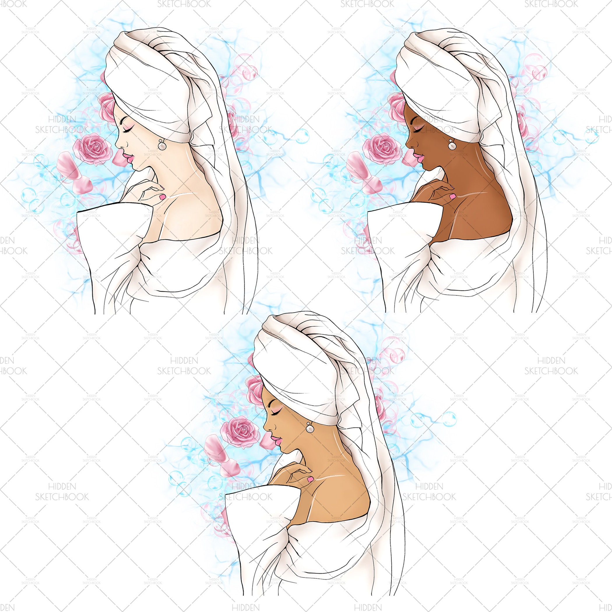 Soak Your Troubles Away Bubble Bath Clip Art Spring Relax - Etsy