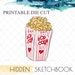 PRINTABLE DIE CUTS. Cute Popcorn Download Die Cut - Etsy