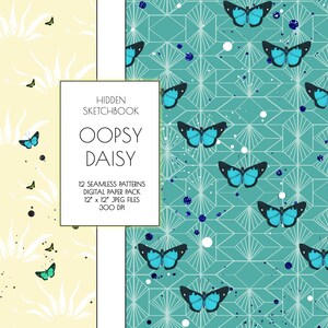 Oopsy Daisy Digital Paper Pack Seamless Patterns Summer Daisy - Etsy