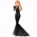 Halloween Glamour Clip Art Fashion Illustration Graphics Hand Drawn ...
