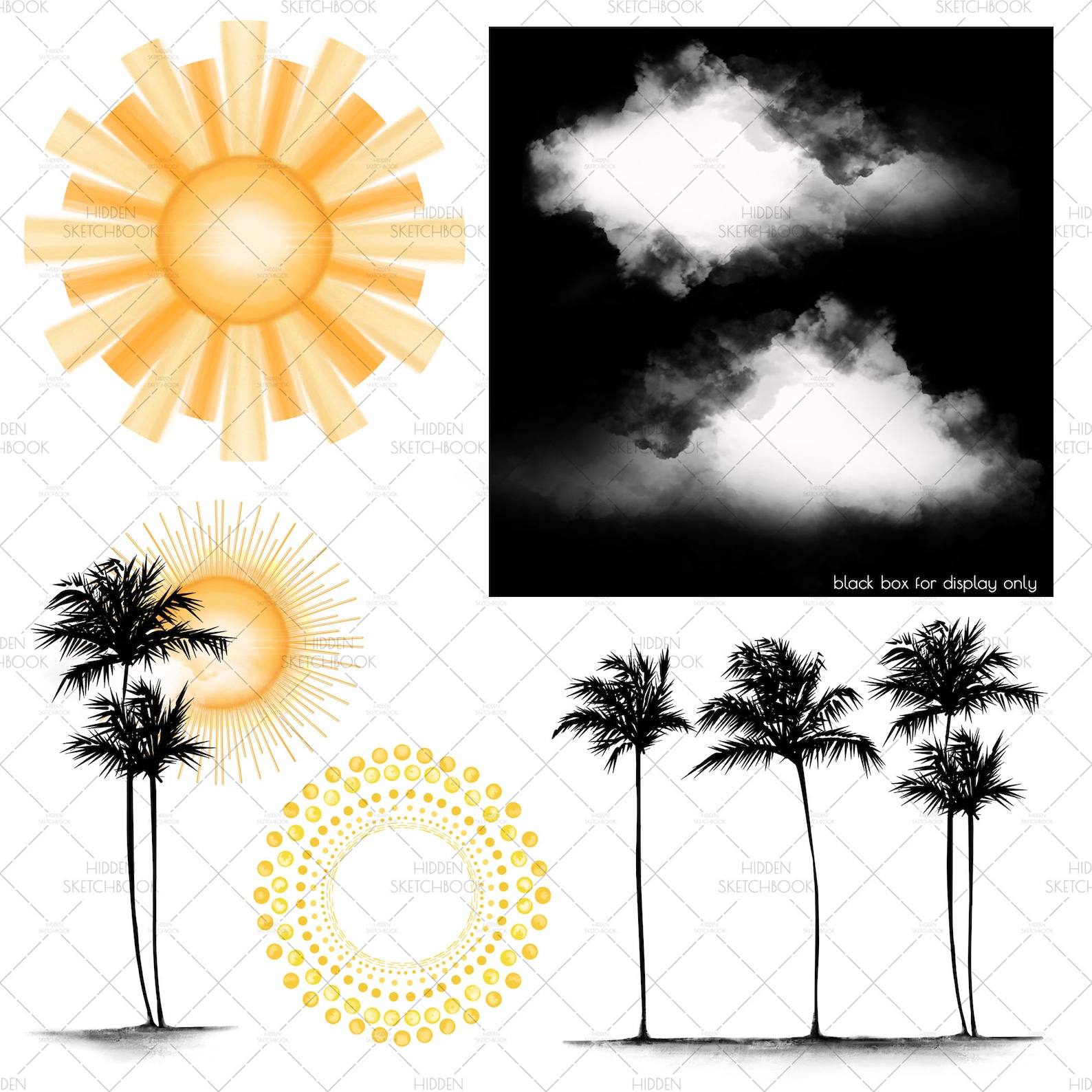Chasing the Sun Clip Art Summer Sunset Beach Tropical Sunny - Etsy