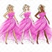Pretty in Pink Clip Art Fashion Illustration Graphics Hand Drawn ...
