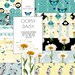 Oopsy Daisy Digital Paper Pack Seamless Patterns Summer Daisy Butterfly ...