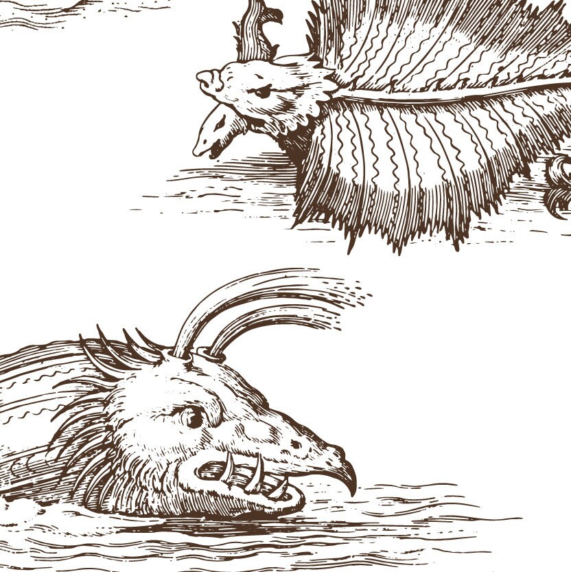 Medieval Map Monster Vectors / Editable / Printable / AI EPS SVG ...