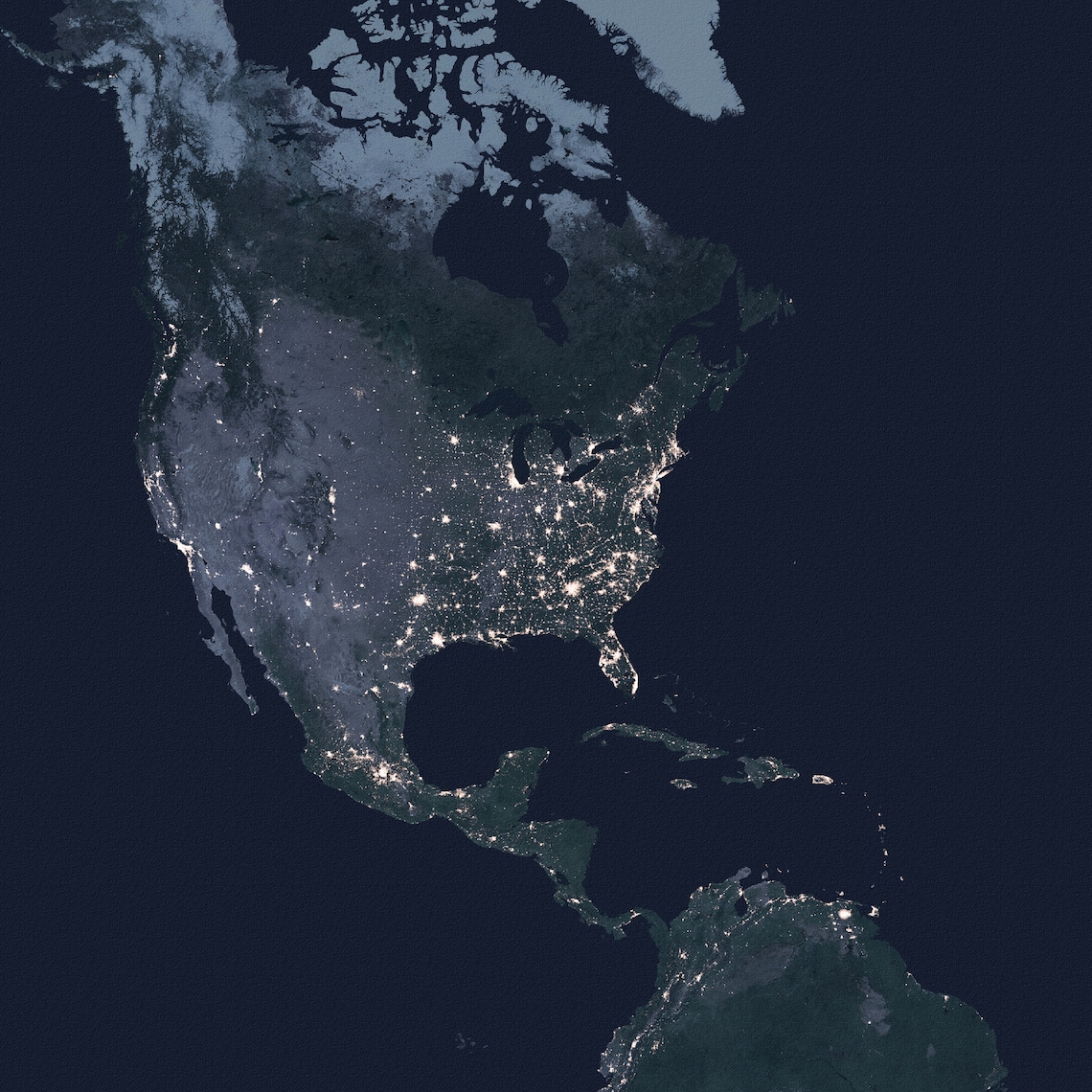 NASA Black Marble Poster / GIS Map Art / NASA Night Lights - Etsy