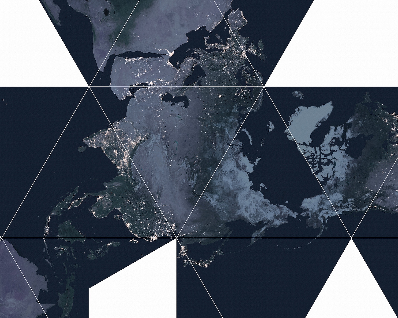 NASA Earth at Night Poster / GIS Map Art / NASA Night Lights / - Etsy