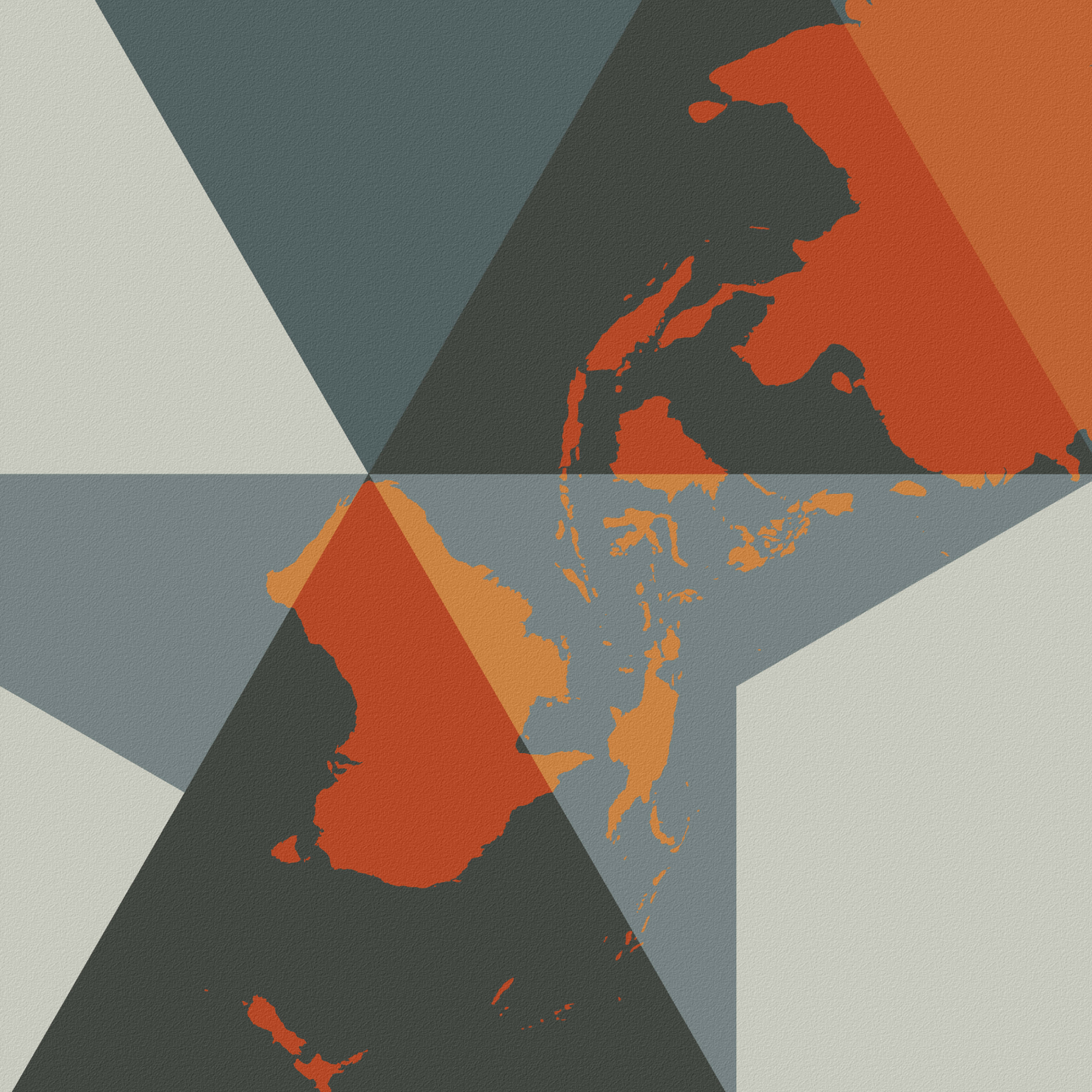 Abstract World Map Wall Art Poster - Etsy