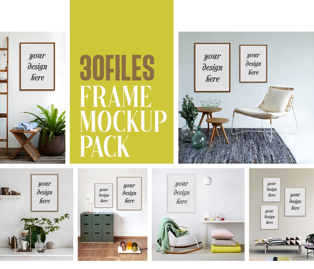 Frame Mockup Pack, Poster Mockup Pack, Frame Poster Mockup Pack, Modern ...