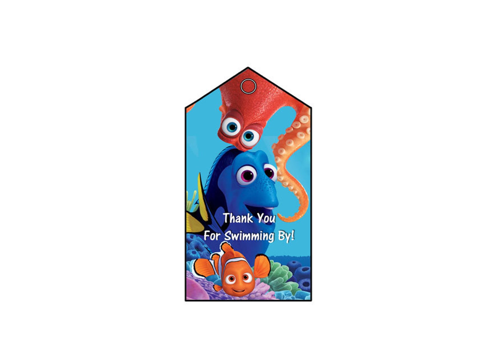 Finding Dory Bag Tags Dory Nemo Fish Blue Party Bags | Etsy