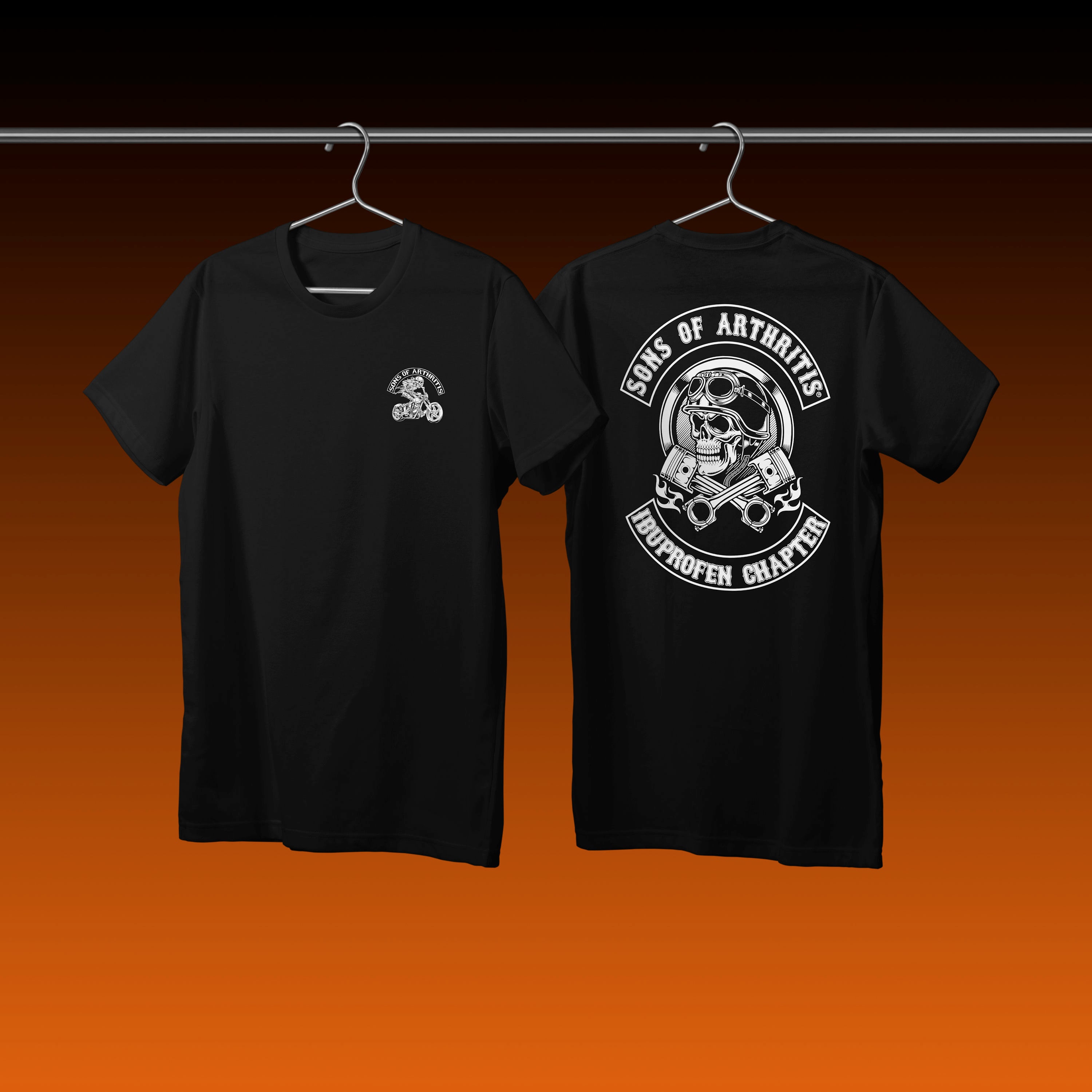 Sons of Arthritis ® Helmet Head T-shirt | Funny Biker Shirt | Biker ...