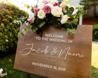 Wedding Welcome Sign Vinyl Decal for Glass Frame, Mirror, or Wood ...