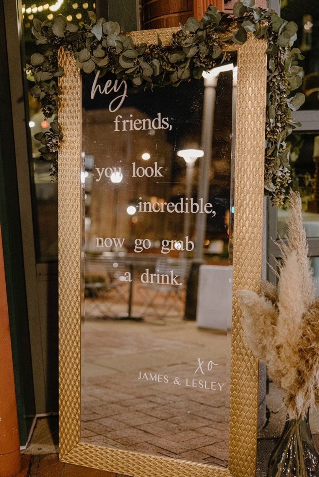 Grab A Drink Wedding Sign /personalized Couples Names and Dates ...