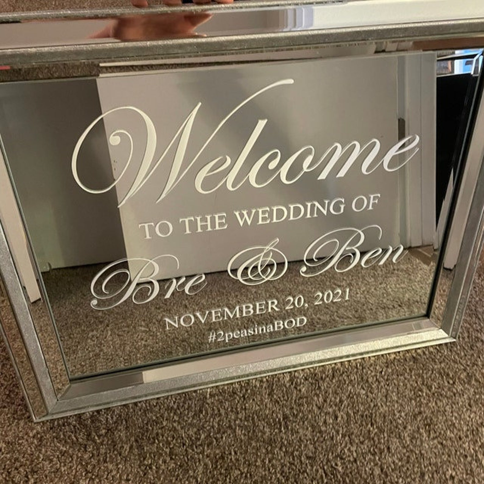 Classic Wedding Welcome Sign /personalized Couples Names and - Etsy