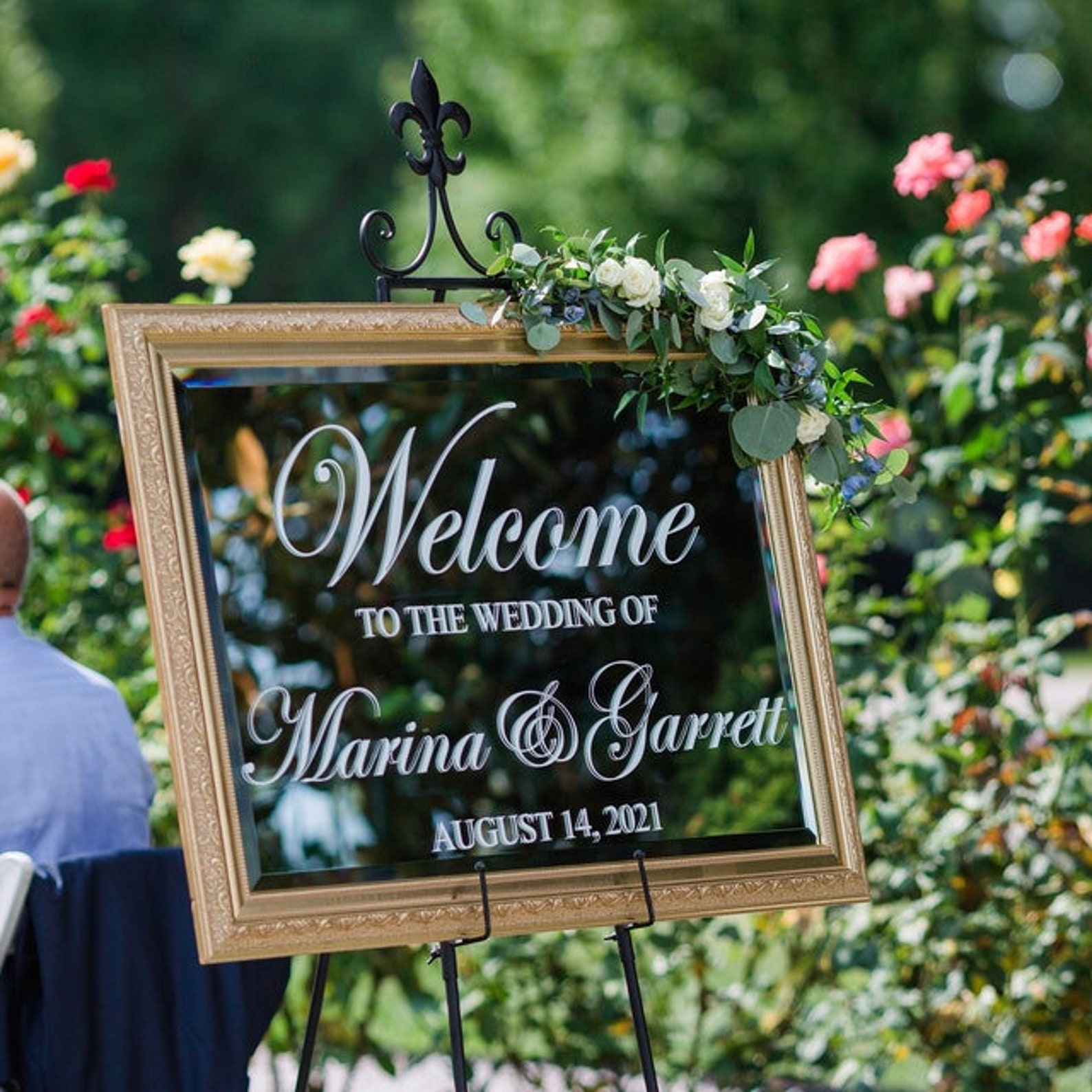 Classic Wedding Welcome Sign /personalized Couples Names and - Etsy