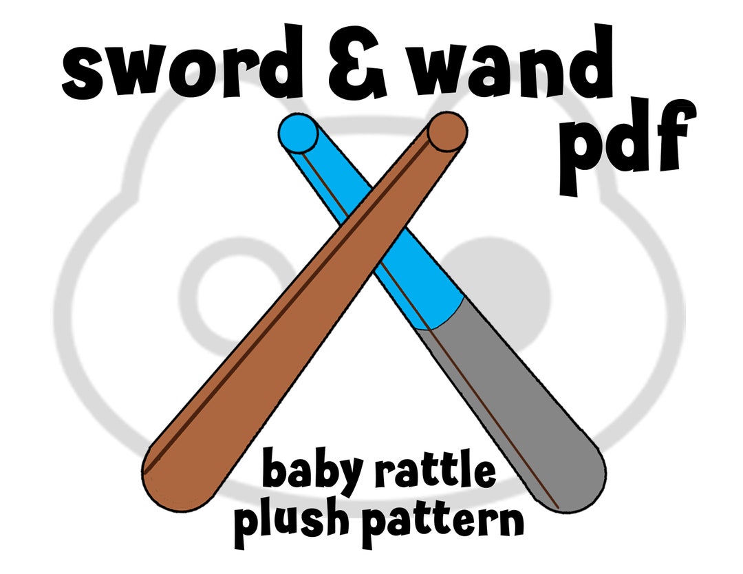 Sword & Wand Baby Rattle Sewing Pattern PDF - Etsy