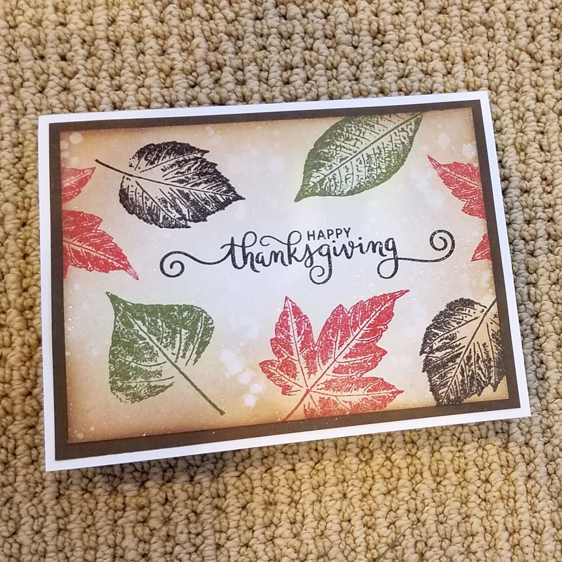 CARD KIT Handmade Thanksgiving Fall Leaves 4 Cards With - Etsy