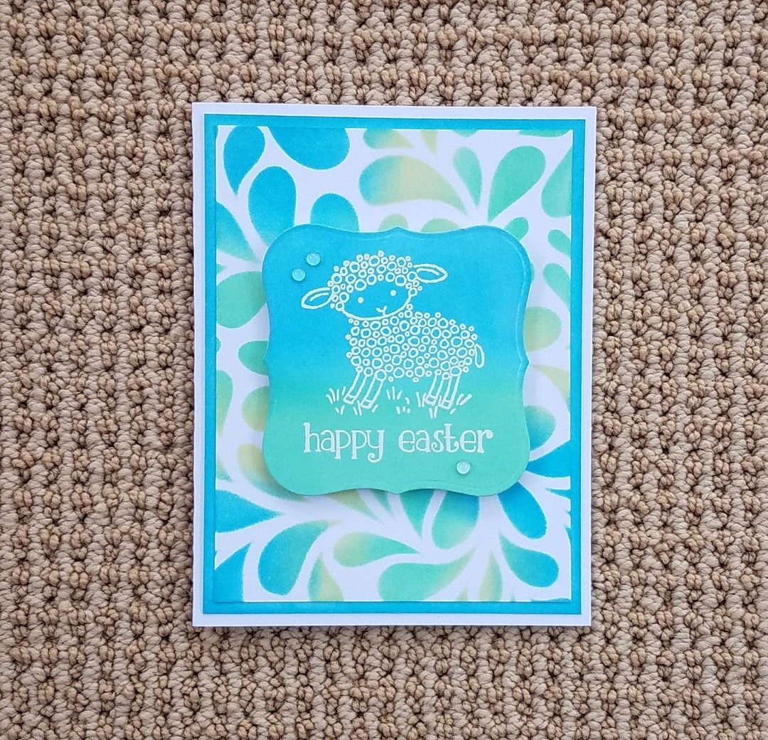 CARD KIT Handmade Happy Easter Lamb 4 Cards With Envelopes DIY - Etsy ...