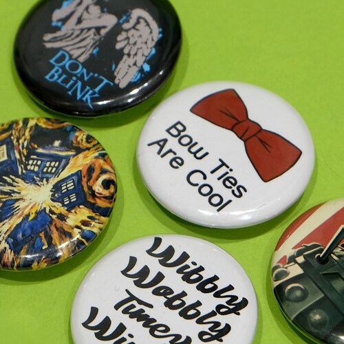 Doctor Who Button Badges - Etsy