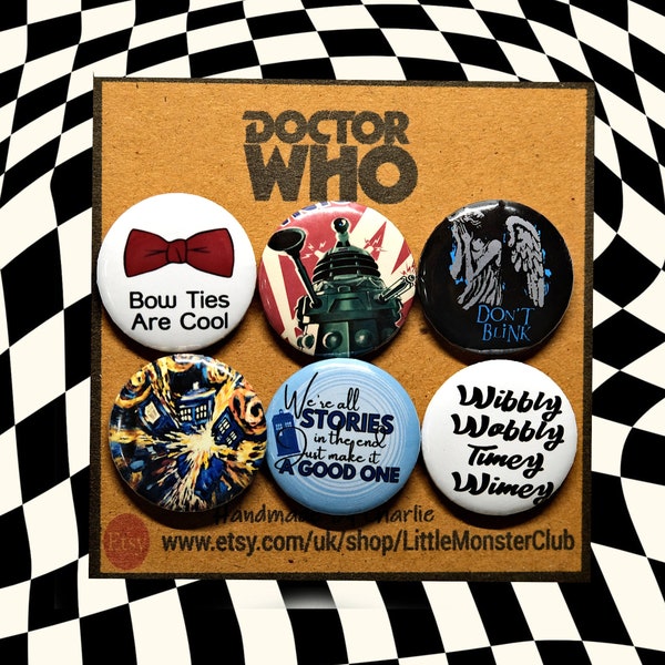 Doctor Who Buttons - Etsy