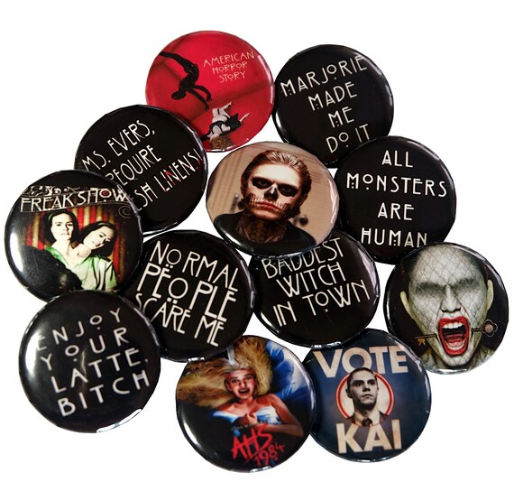 AMERICAN HORROR STORY Badge Pack Normal People Scare Me Pin | Etsy