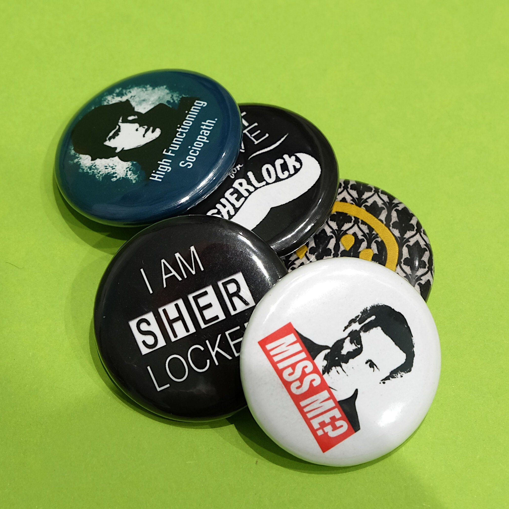 SHERLOCK Badge Pack Sherlock Pin Bbc Sherlock Sherlock | Etsy UK