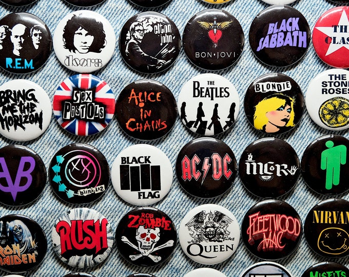 BAND LOGO Pins Rock Punk Metal Pop Music Pins Any Band Choose Your Own ... BAND LOGO Pins Rock Punk Metal Pop Music Pins Any Band Choose Your Own ...