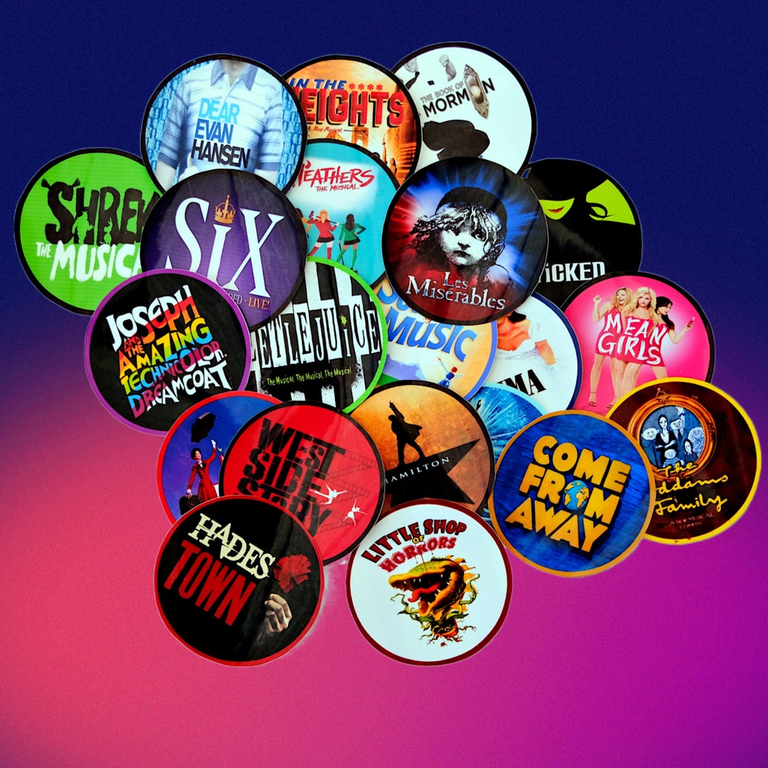 MUSICAL THEATRE CUSTOM Glossy Vinyl Stickers - West End Stickers ...