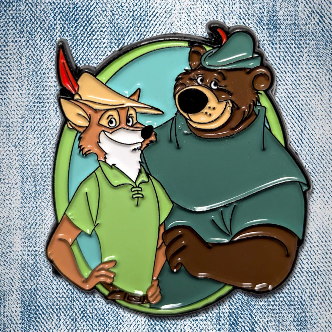 ROBIN HOOD Enamel Pin Badge - Robin Hood and Little John - Robin Hood ...
