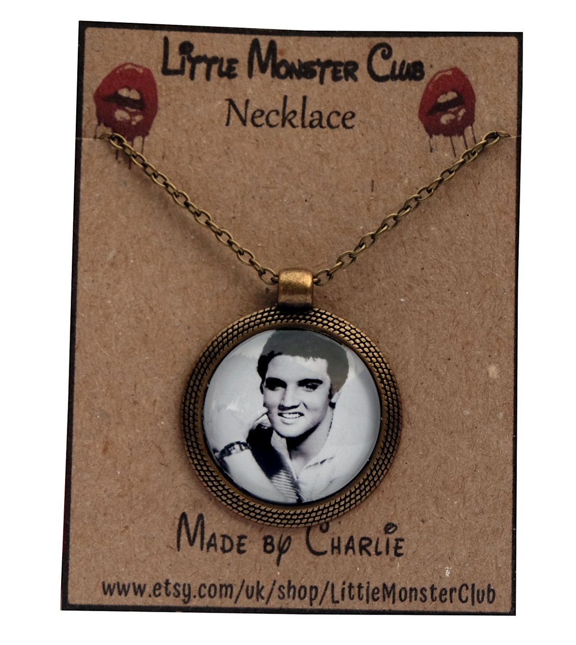 Colgante de collar de Elvis Presley colgante de camafeo - Etsy España