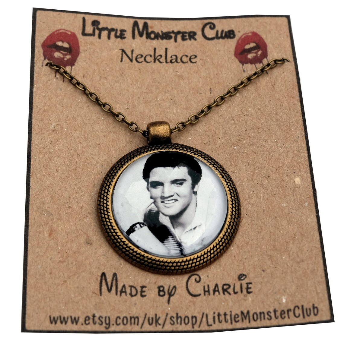 Colgante de collar de Elvis Presley colgante de camafeo - Etsy España