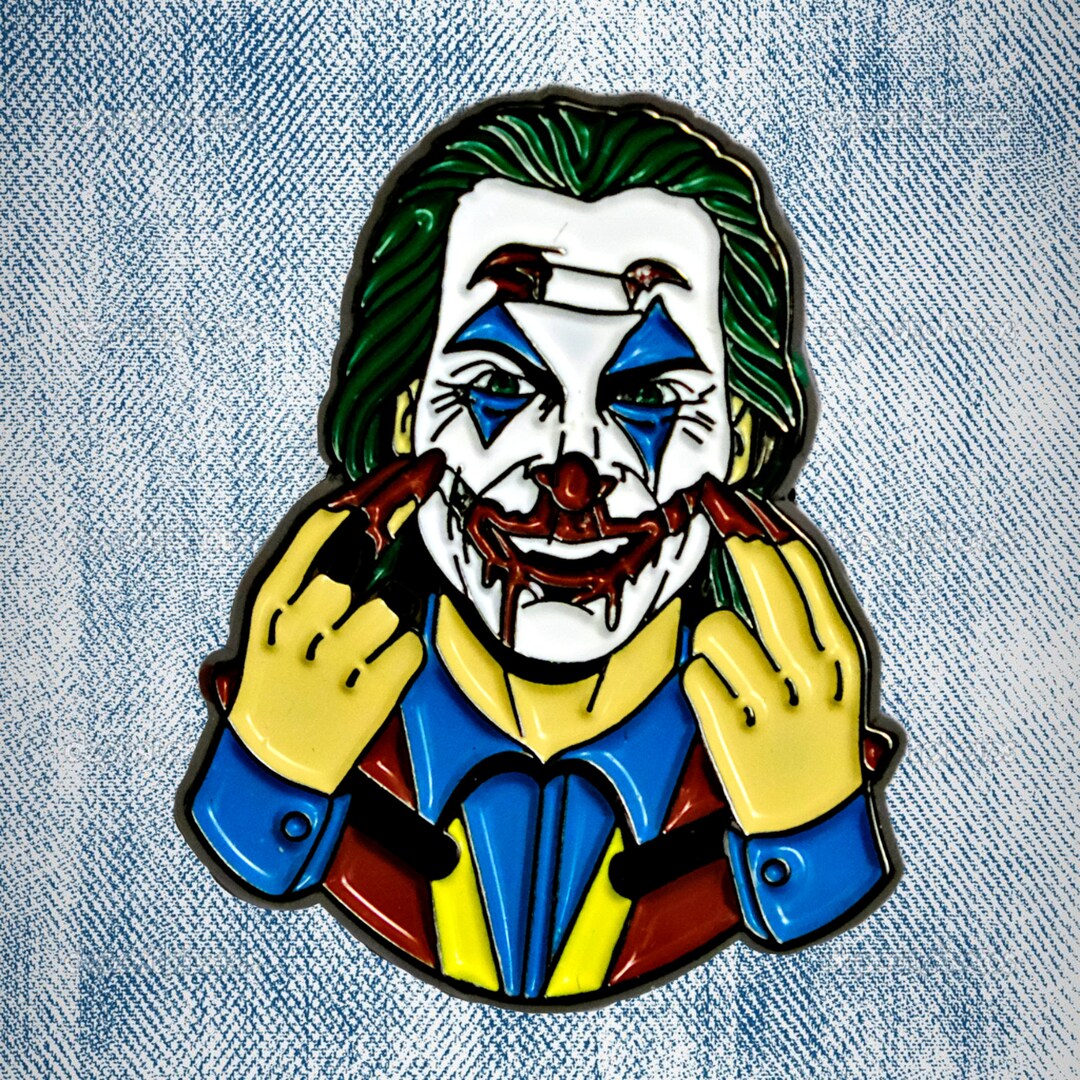 JOKER Enamel Pin Badge - Joaquin Phoenix Joker - Enamel Pins - Clown ...