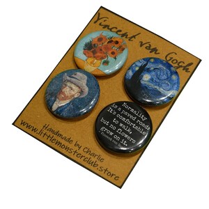 VAN GOGH Badge Pack Vangogh Artist Gifts Vincent Van Gogh - Etsy