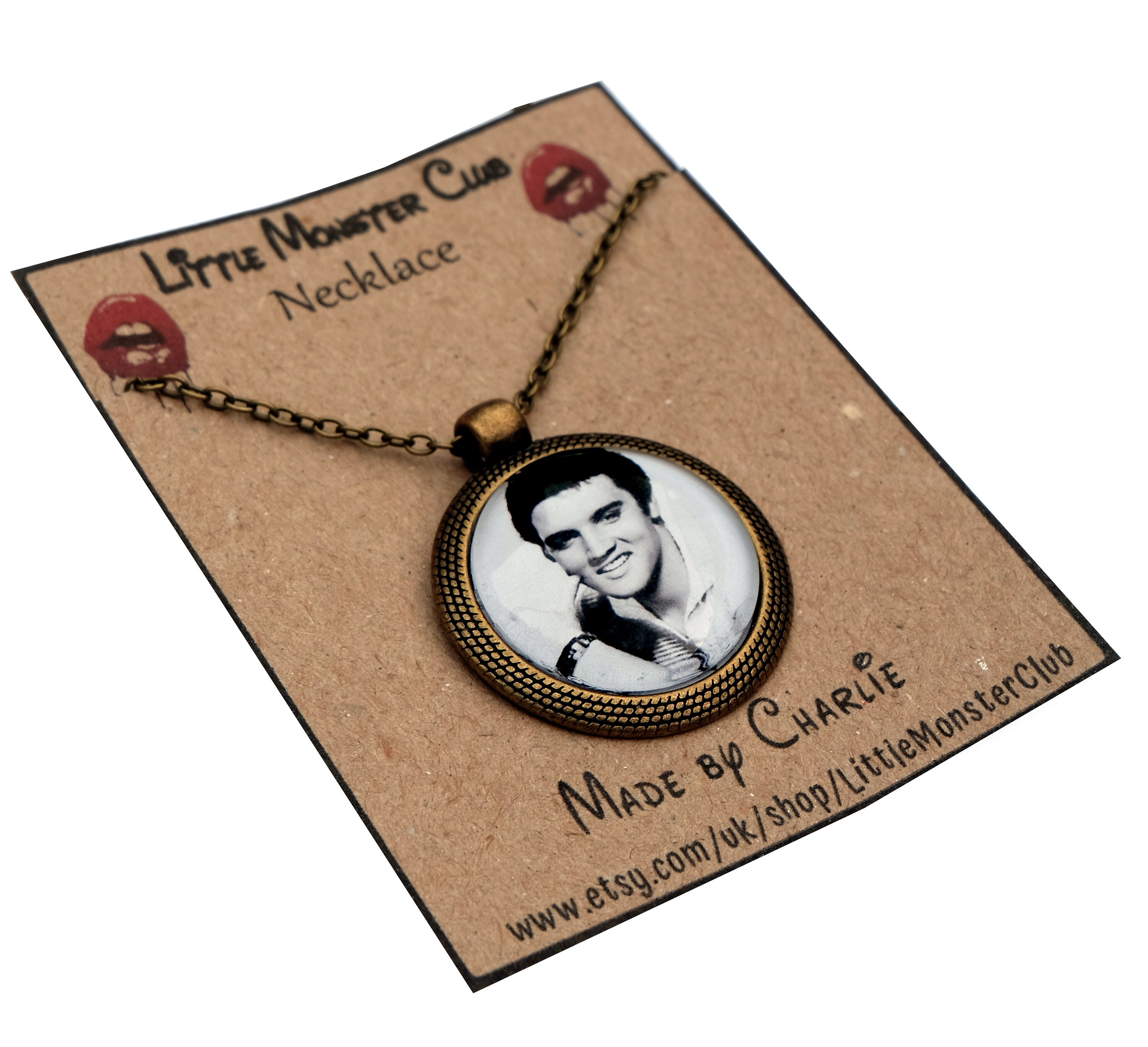 Colgante de collar de Elvis Presley colgante de cameo | Etsy