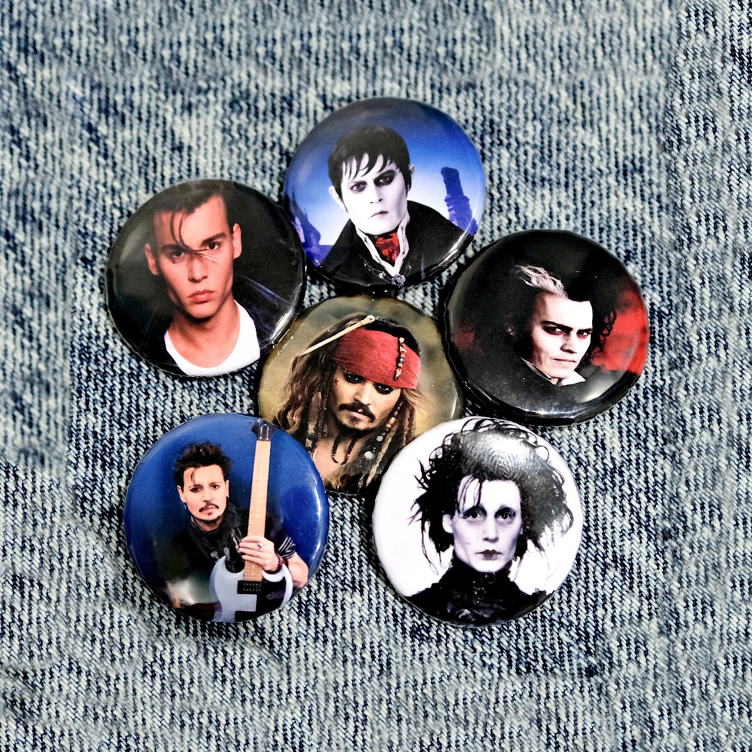 JOHNNY DEPP Badge Pack Johnny Depp Pin Button Badges - Etsy