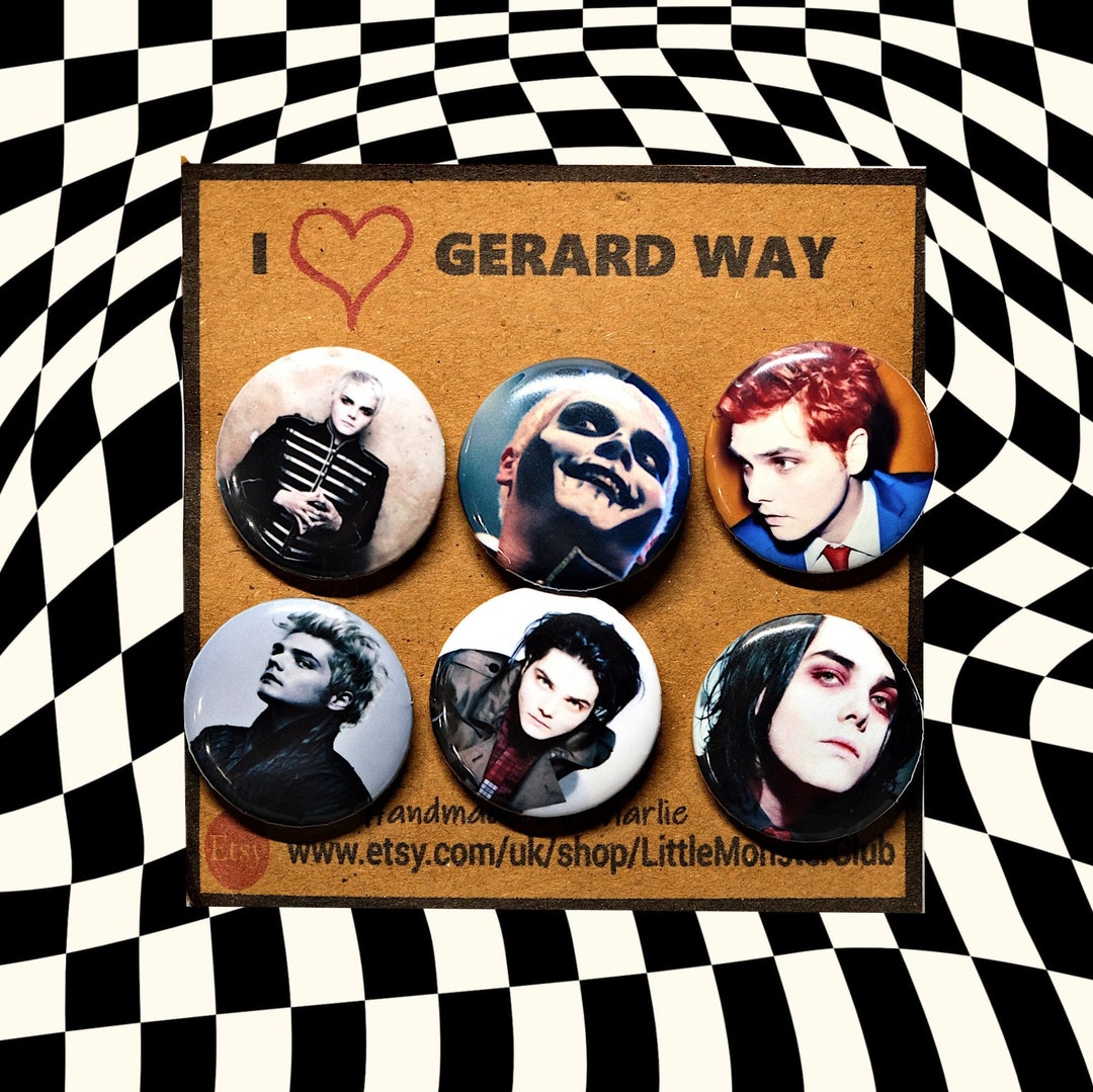GERARD WAY Badge Pack - Pin Badges - Buttons - Stocking Filler - Emo ...