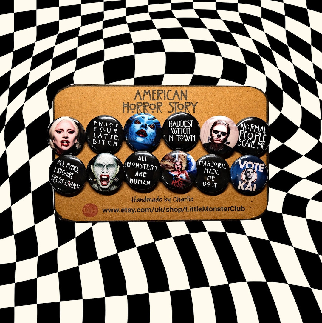 AMERICAN HORROR STORY Badge Pack - Normal People Scare Me Pin - Evan ...