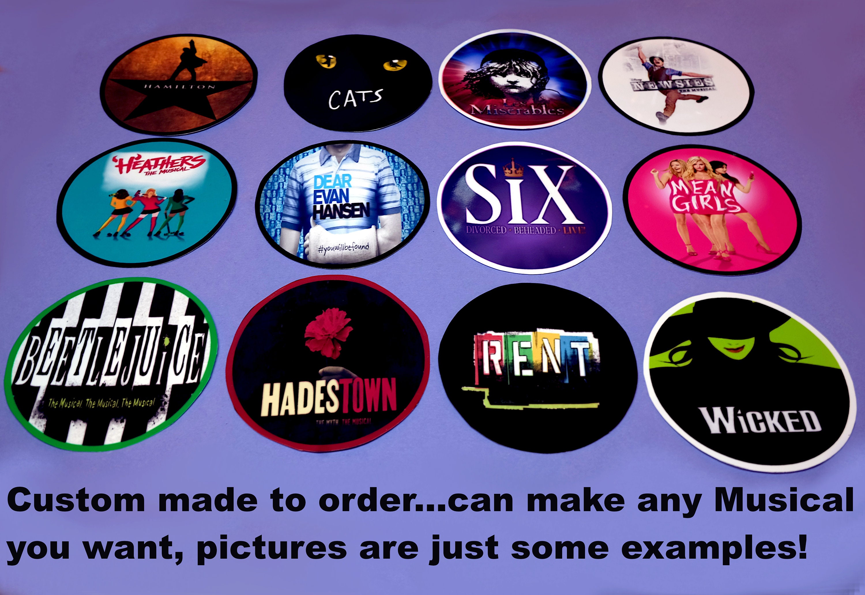 Musical Theatre Custom Glossy Vinyl Stickers West End - Etsy UK