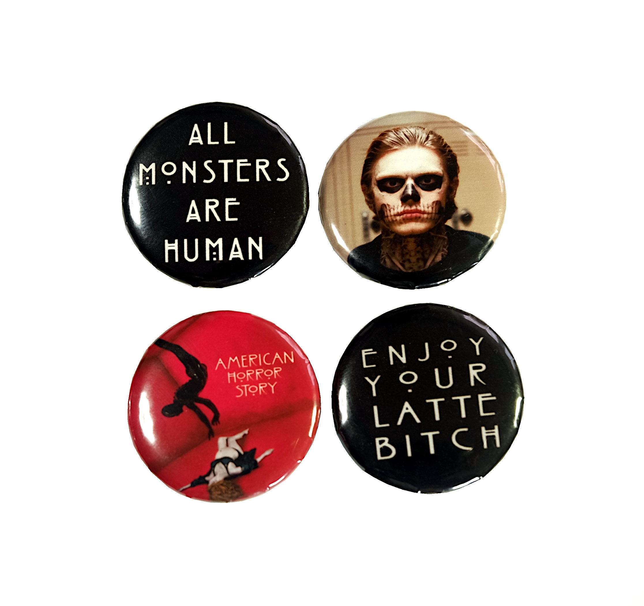 AMERICAN HORROR STORY Badge Pack Normal People Scare Me Pin | Etsy