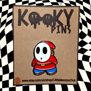 SHY GUY Enamel Pin Badge Super Mario Pin Shy Guy Gifts Mario Fan ...