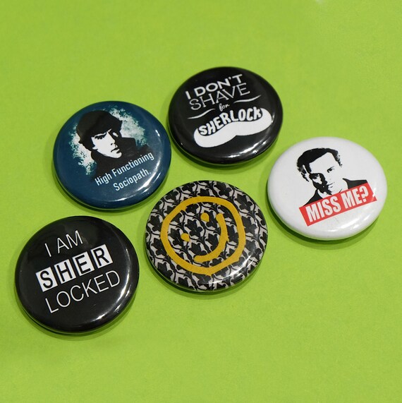SHERLOCK Badge Pack Sherlock Pin Bbc Sherlock Sherlock | Etsy UK