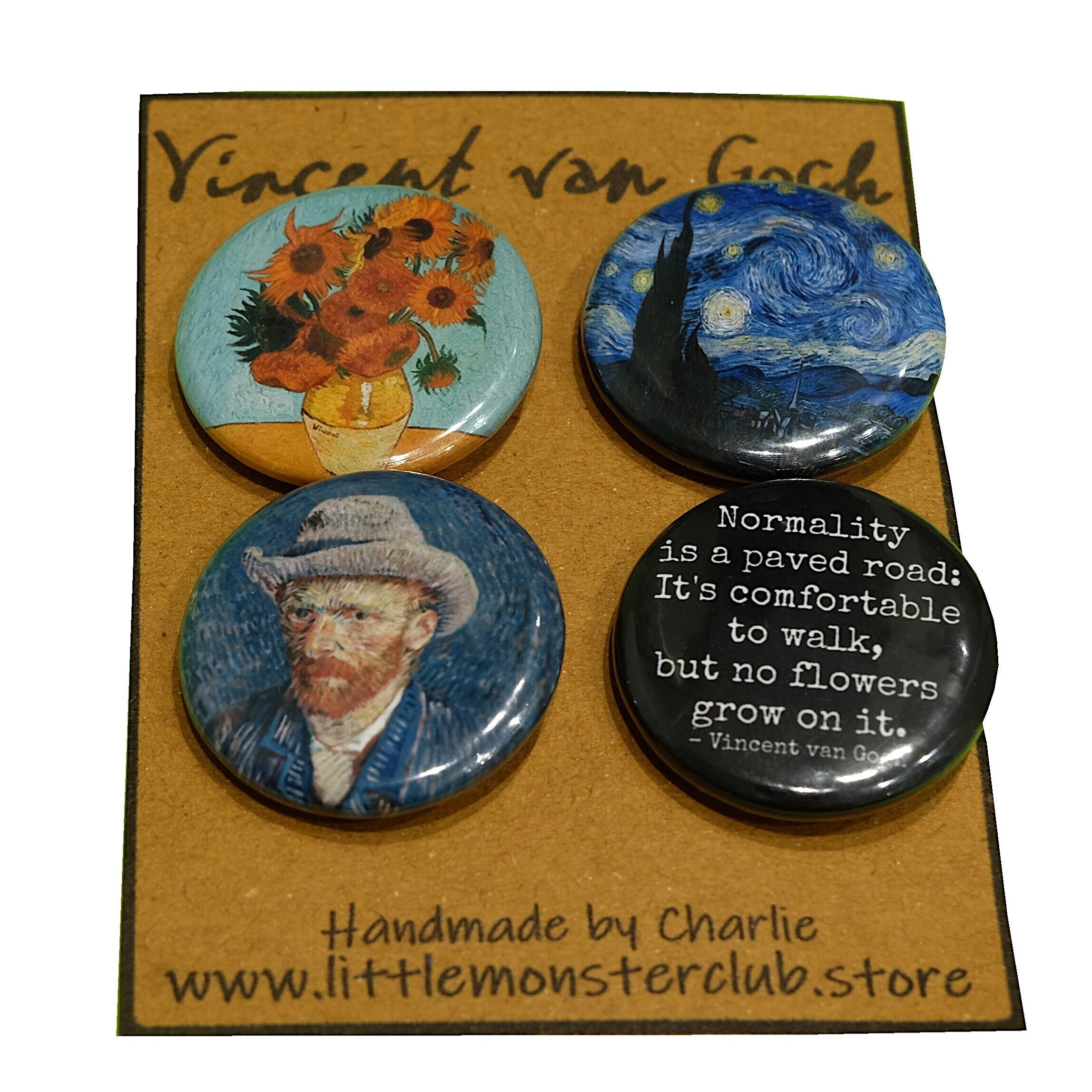 Van Gogh Badge Pack vangogh artist gifts Vincent Van Gogh | Etsy