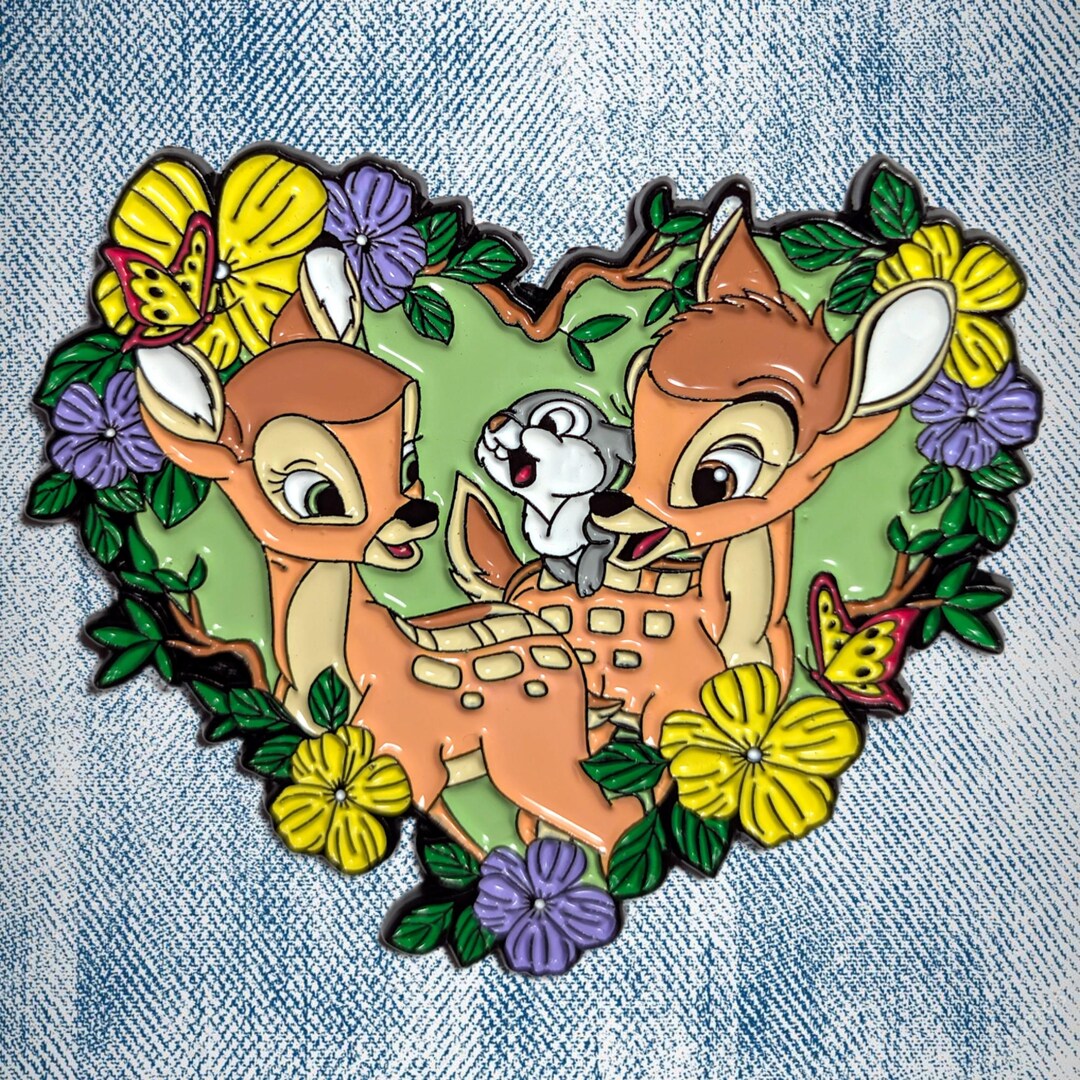BAMBI Enamel Pin Badge - Bambi and Faline Pin - Bambi Badges - Thumper ...