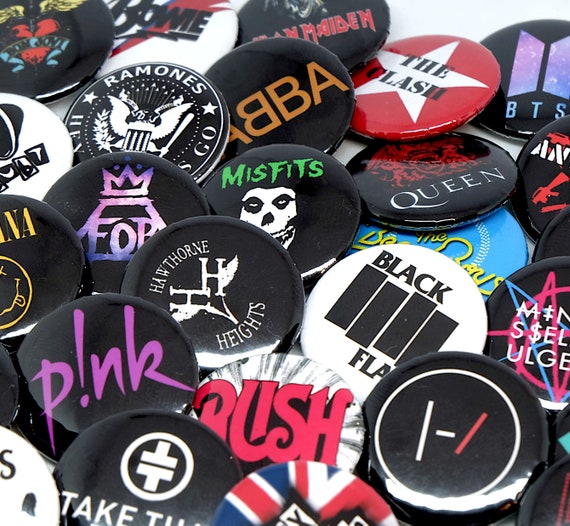 Band Logo Pins Rock Punk Metal Pop épingles Musicales Etsy France