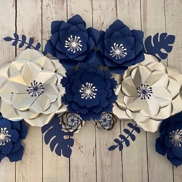 Paper Flowers Wall Decor - Etsy