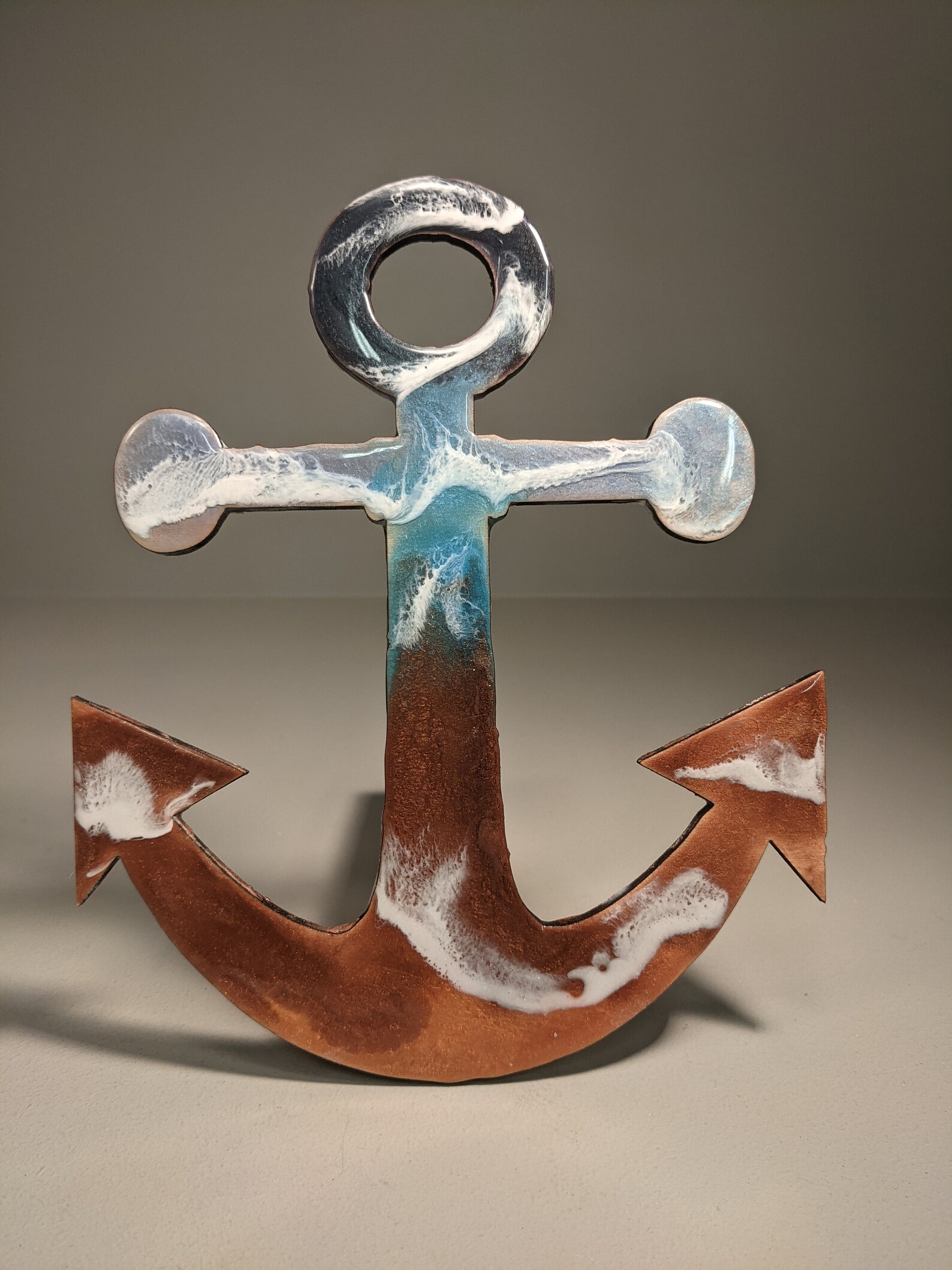 Boat Anchor Ocean Resin Art Beach Decor Wall Hanging | Etsy