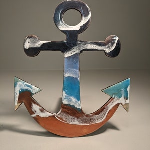 Boat Anchor Ocean Resin Art Beach Decor Wall Hanging | Etsy