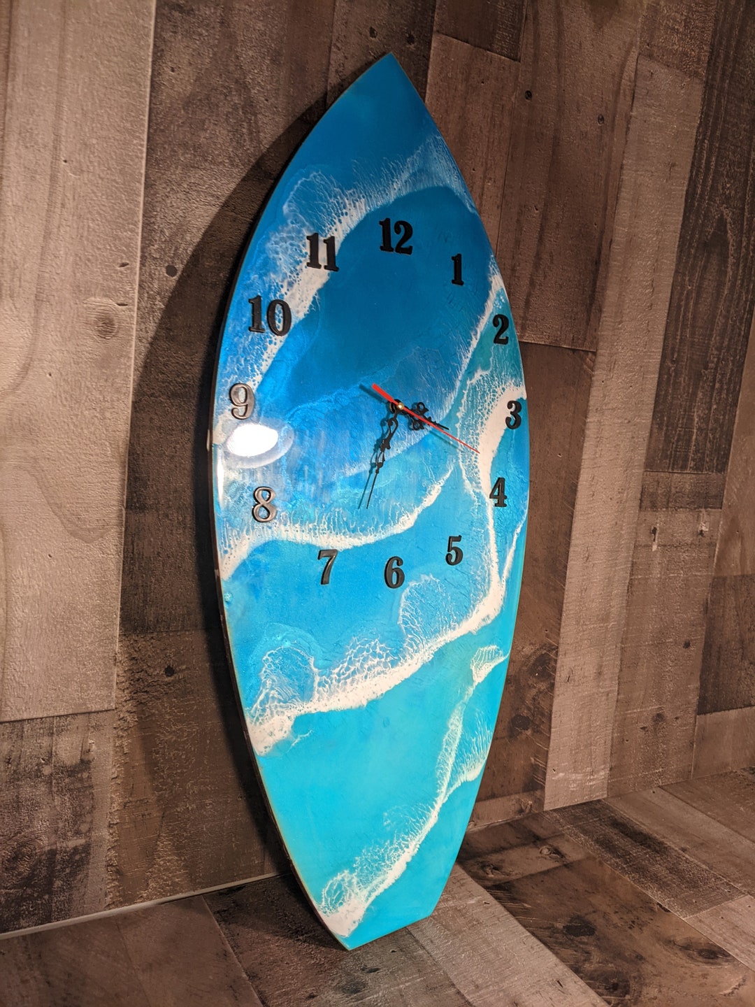 Large Ocean Surfboard Clock With Waves - Etsy